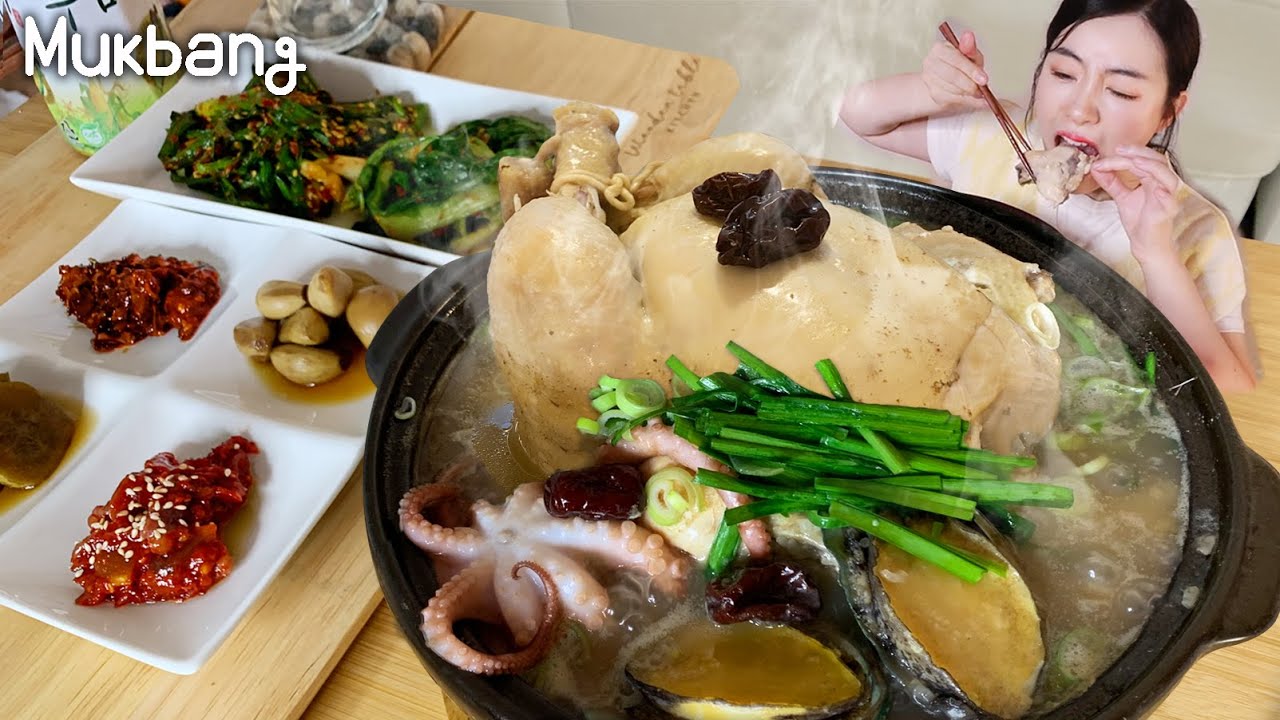 It's a must-eat food in summer! It's abalone samgyetang, a Korean ...