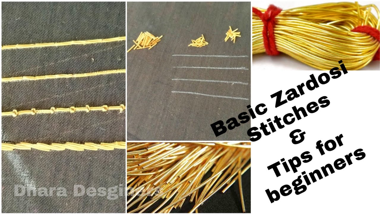 Zardosi Tutorial For beginners 2 | Tips for beginners - YouTube