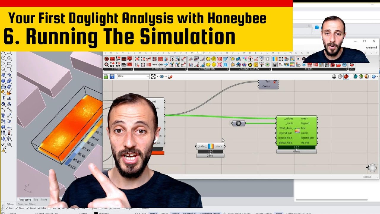 6- How to Run Daylight Simulations with Honeybee #SimulationTutorial #honeybee #daylight - YouTube