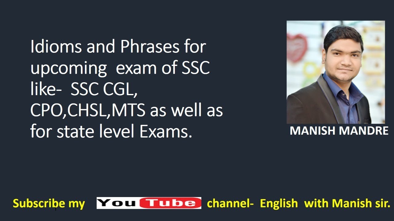 Idioms And Phrases For SSC EXAMS YouTube idioms-and-phrases-for-ssc-exams-youtube