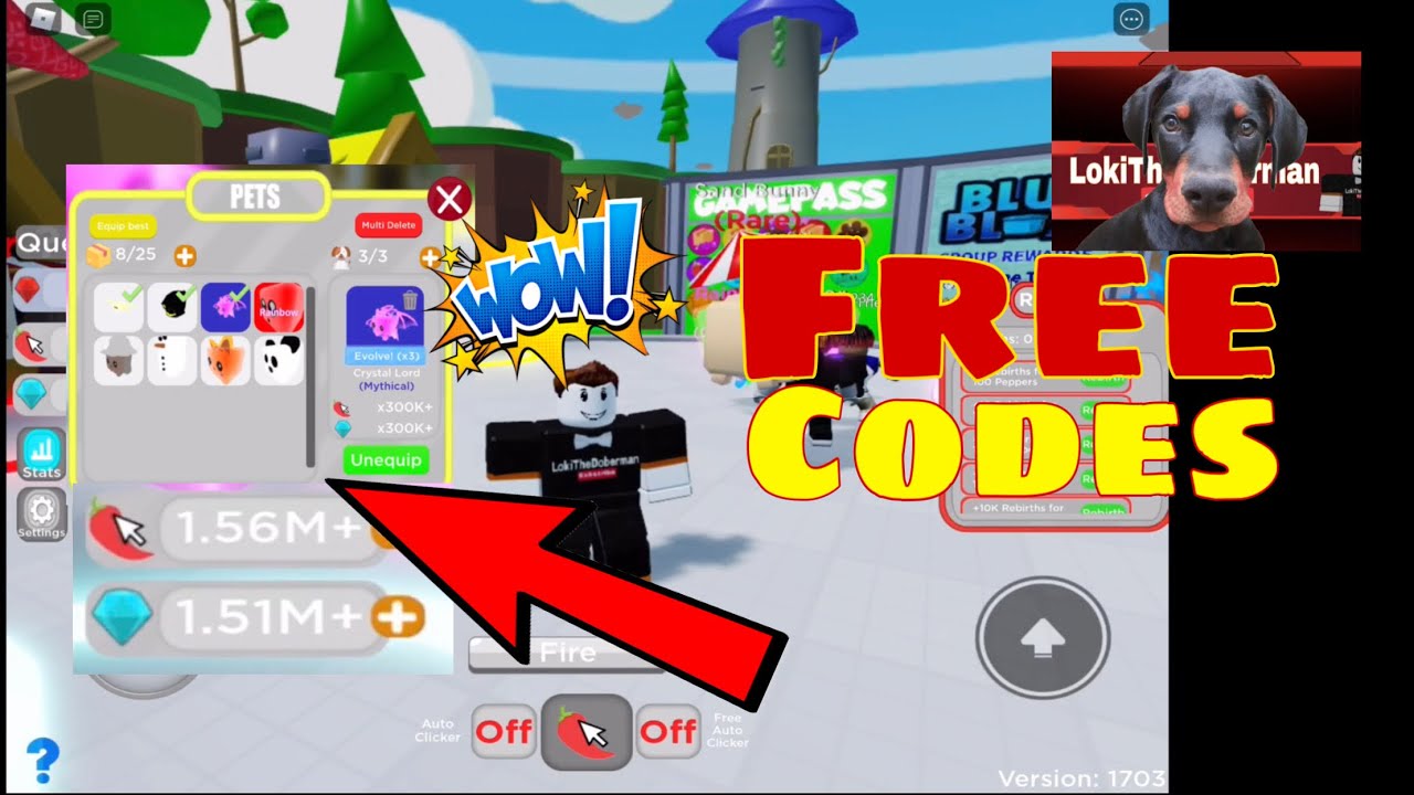 *NEW* FREE CODES PEPPER CLICKER gives FREE PETS + FREE Gems + FREE ...