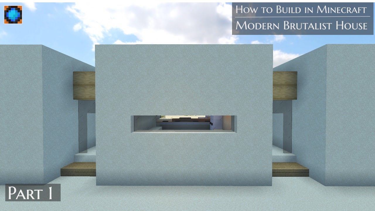 Modern Brutalist House! How to Build in Minecraft a Minecraft Let's ...