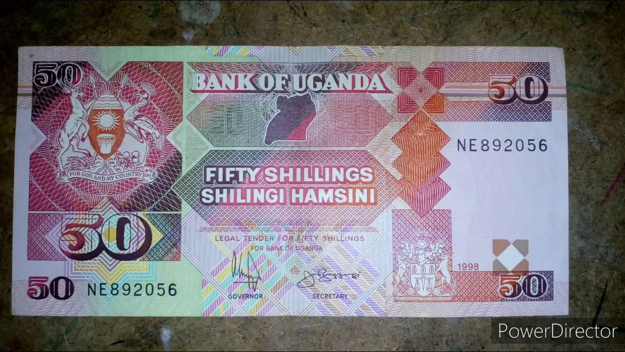 Uganda old 50 shillings note - YouTube