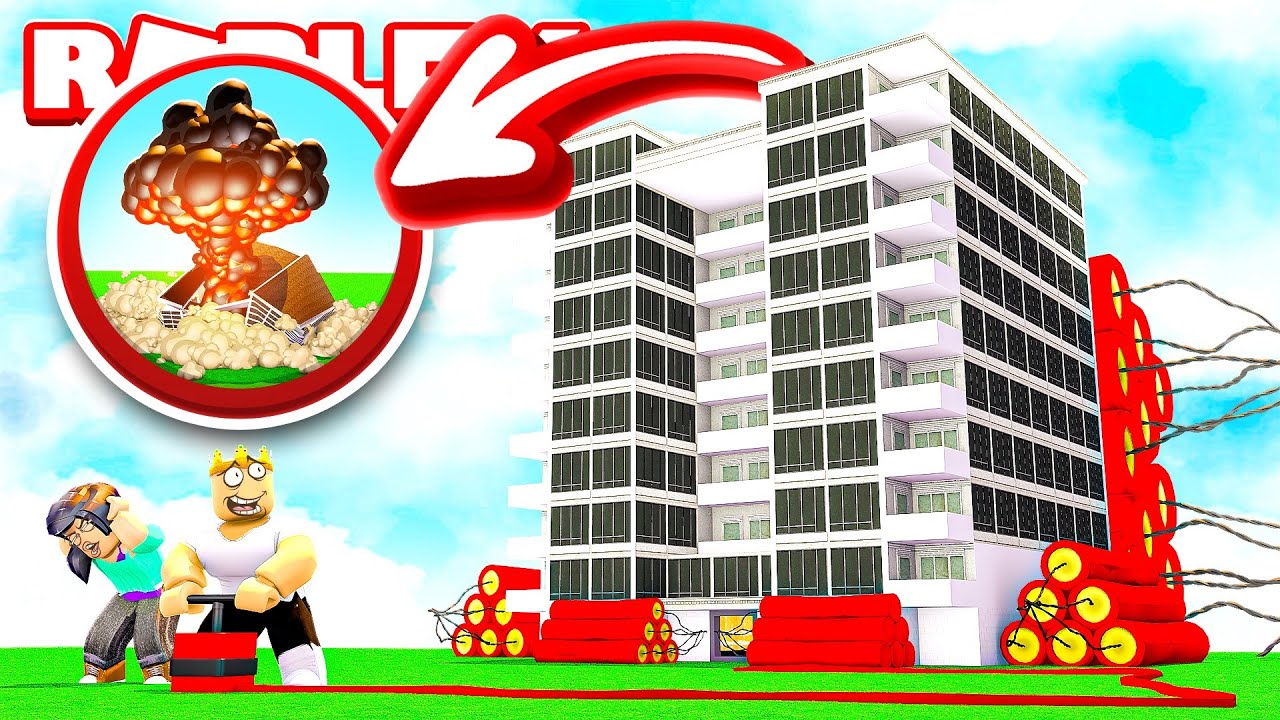 DESTROYING all of ROBLOX with my HUGE EXPLOSIVES - YouTube
