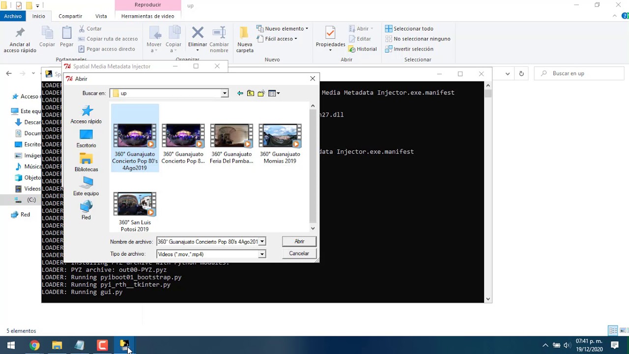 Spatial Media Metadata Injector Inyectar metadatos Para subir video 360 ...