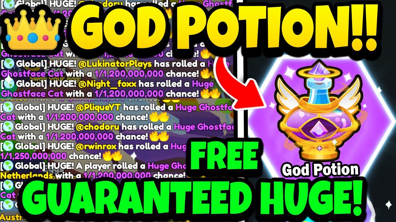😱 GOD POTION IS INSANE!! HOW TO GET *GUARANTEED* FREE HUGE PET IN PETS ...