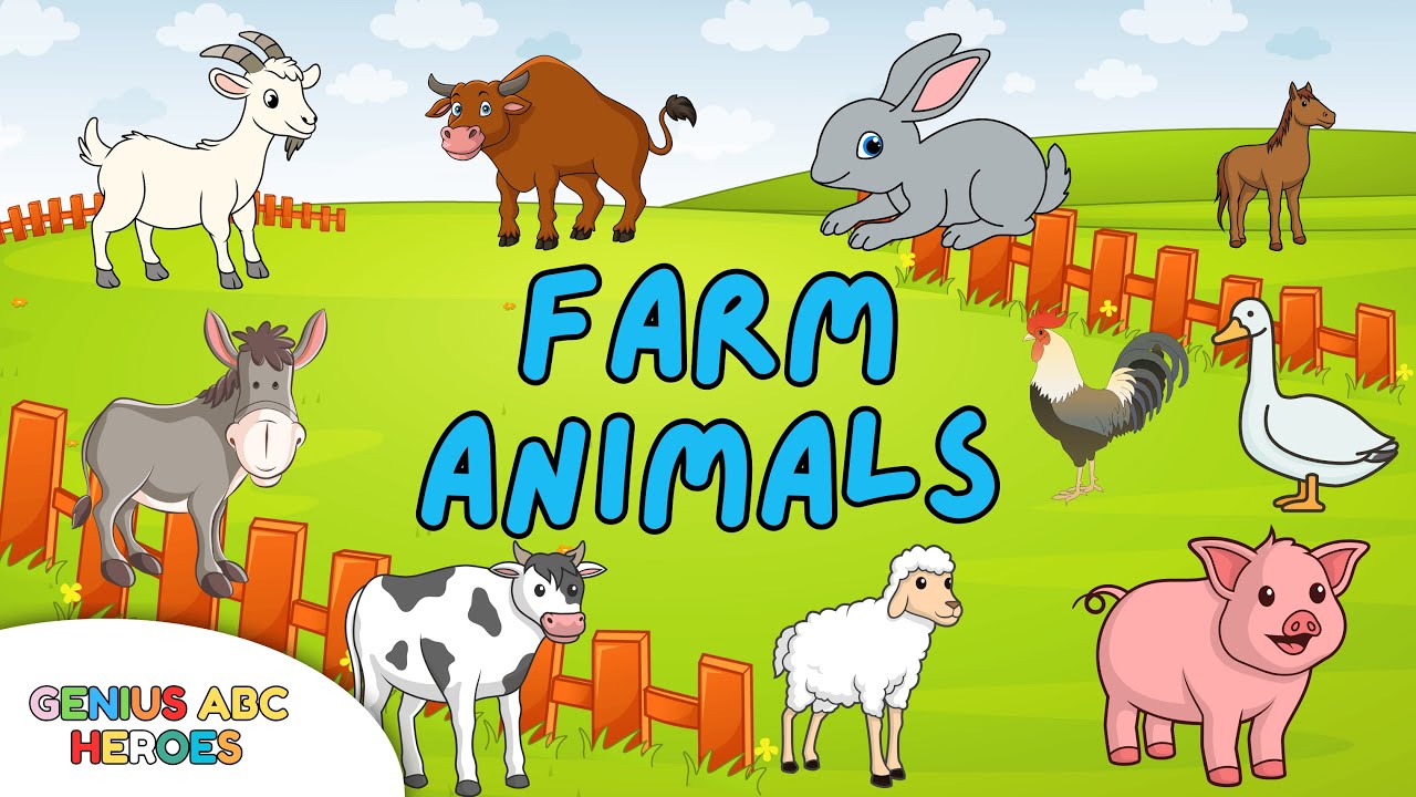 FARM ANIMALS 3 | Learning Alphabet Farm Animals for Kids | Genius ABC ...