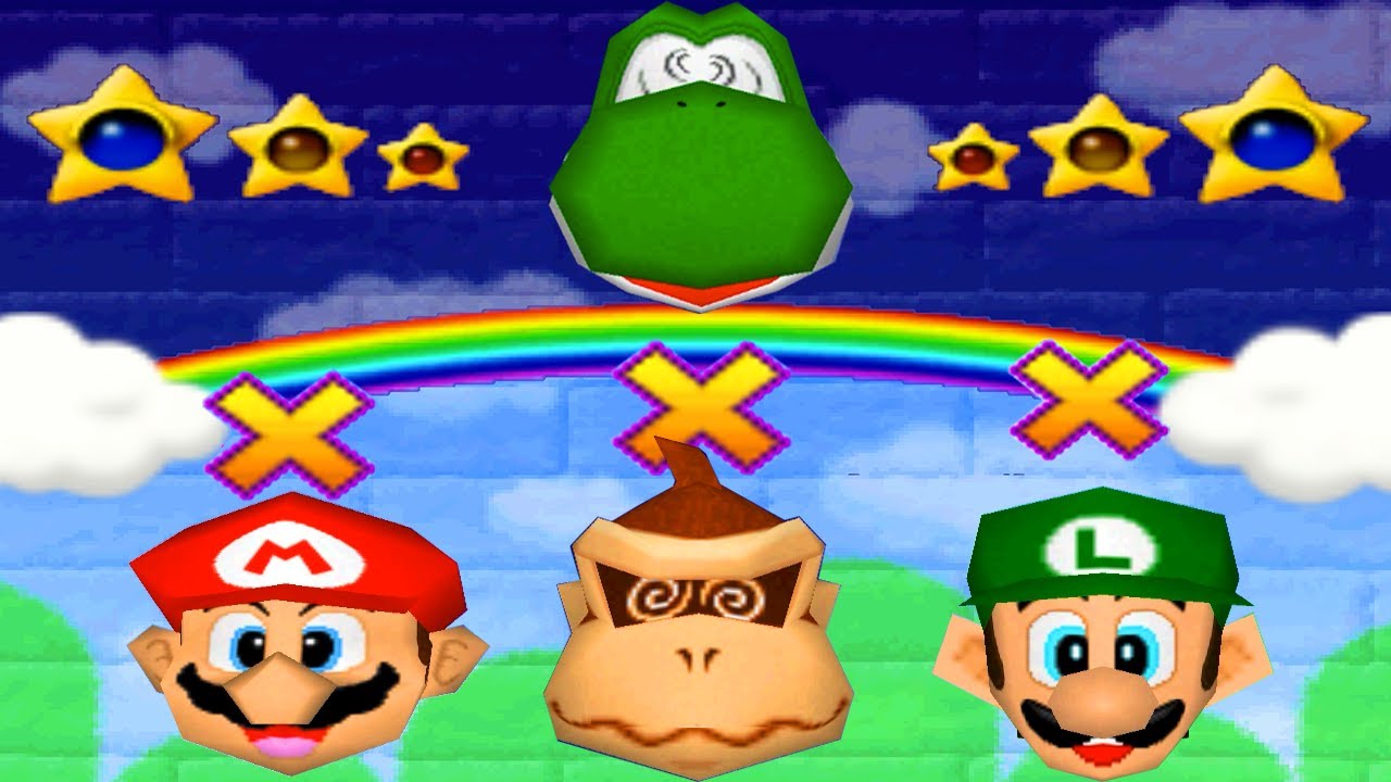 Mario Party 64 - The Top Lucky Minigames - Bad Day of Yoshi vs Mario vs ...