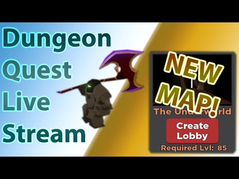 ROBLOX Dungeon Quest Live Stream | 2 Vip Servers | New Underworld Map Update - YouTube