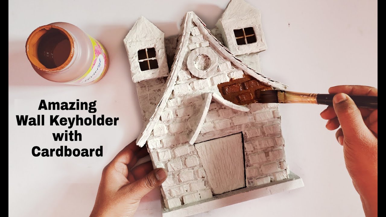DIY | Cardboard Key Holder | Best Out of Waste | Handmade Crafts - YouTube