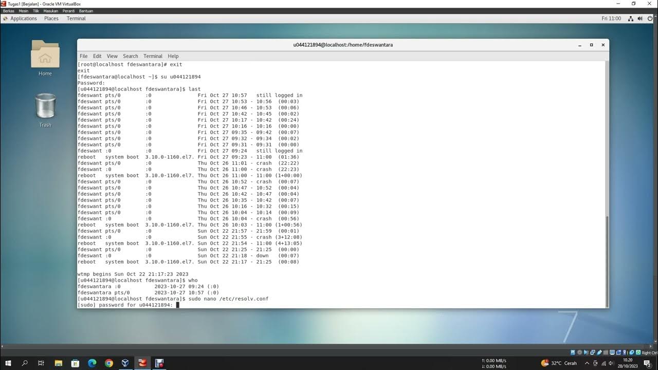 #7 | mengedit /etc/resolv.conf | CentOs Linux - YouTube