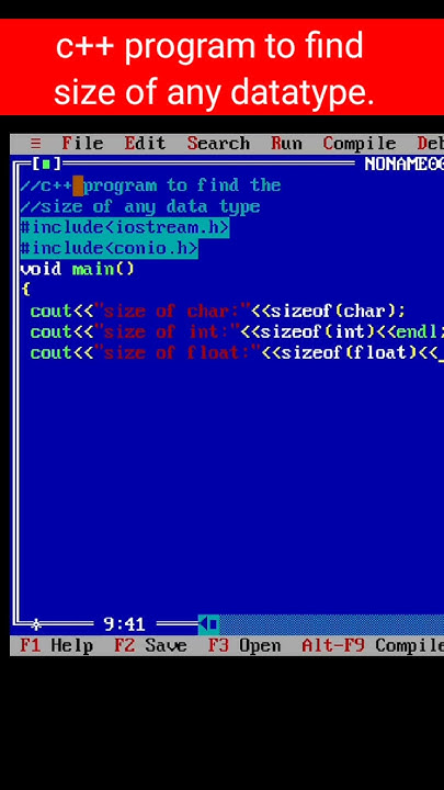 C++ PROGRAM TO FIND SIZE OF datatype. #csmarathicoaching - YouTube