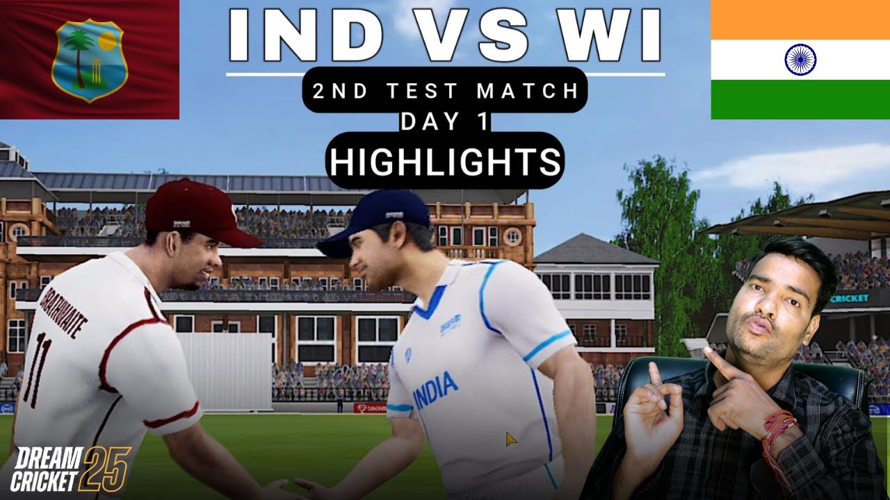IND VS WI 2ND TEST DAY 1 HIGHLIGHTS - YouTube
