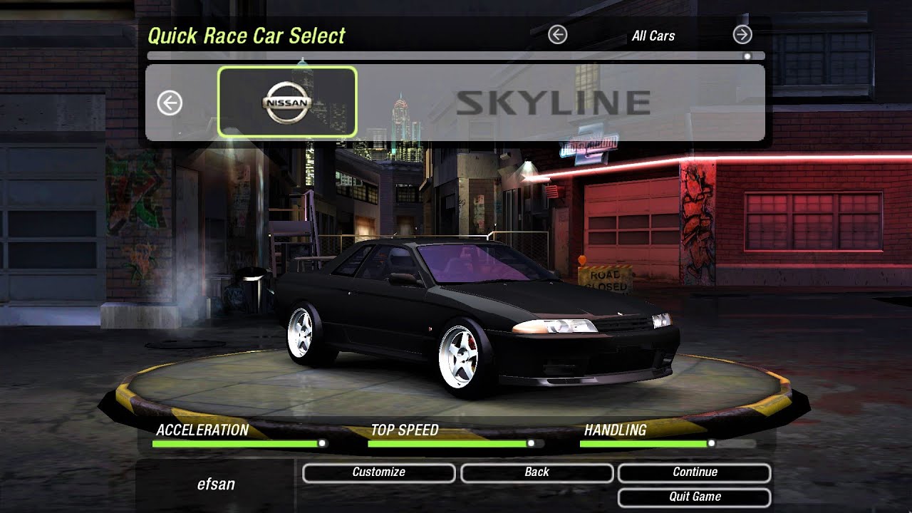 Nissan Skyline GT-R R32 in NFSU2 | Nakazato Takeshi | Initial D | NFSU2 ...