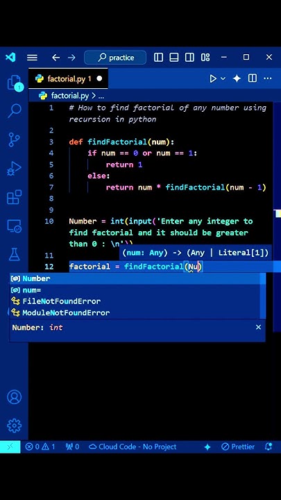 Python Program To Make Factorial Using Recursion Shorts Coding Programming