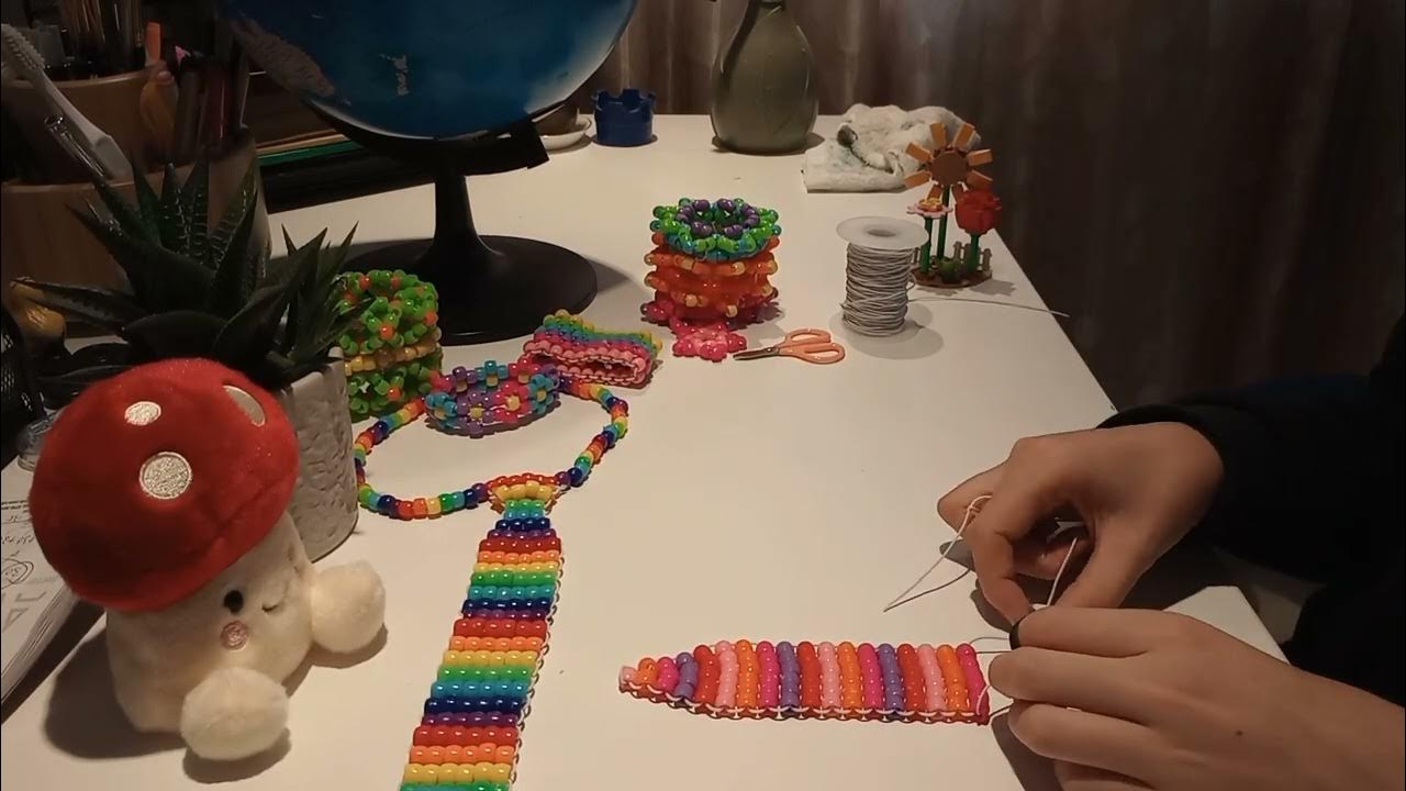 Kandi ladder stitch tie tutorial! - YouTube