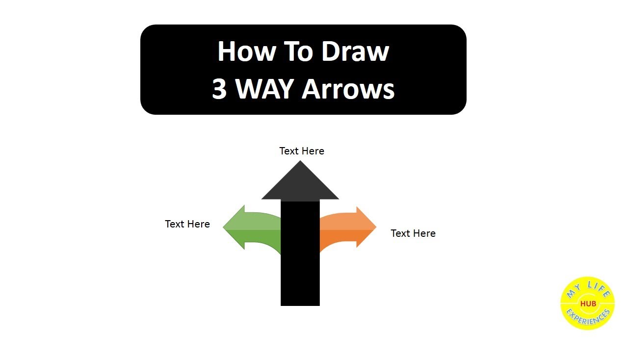 How to draw 3 way arrows in PowerPoint - YouTube