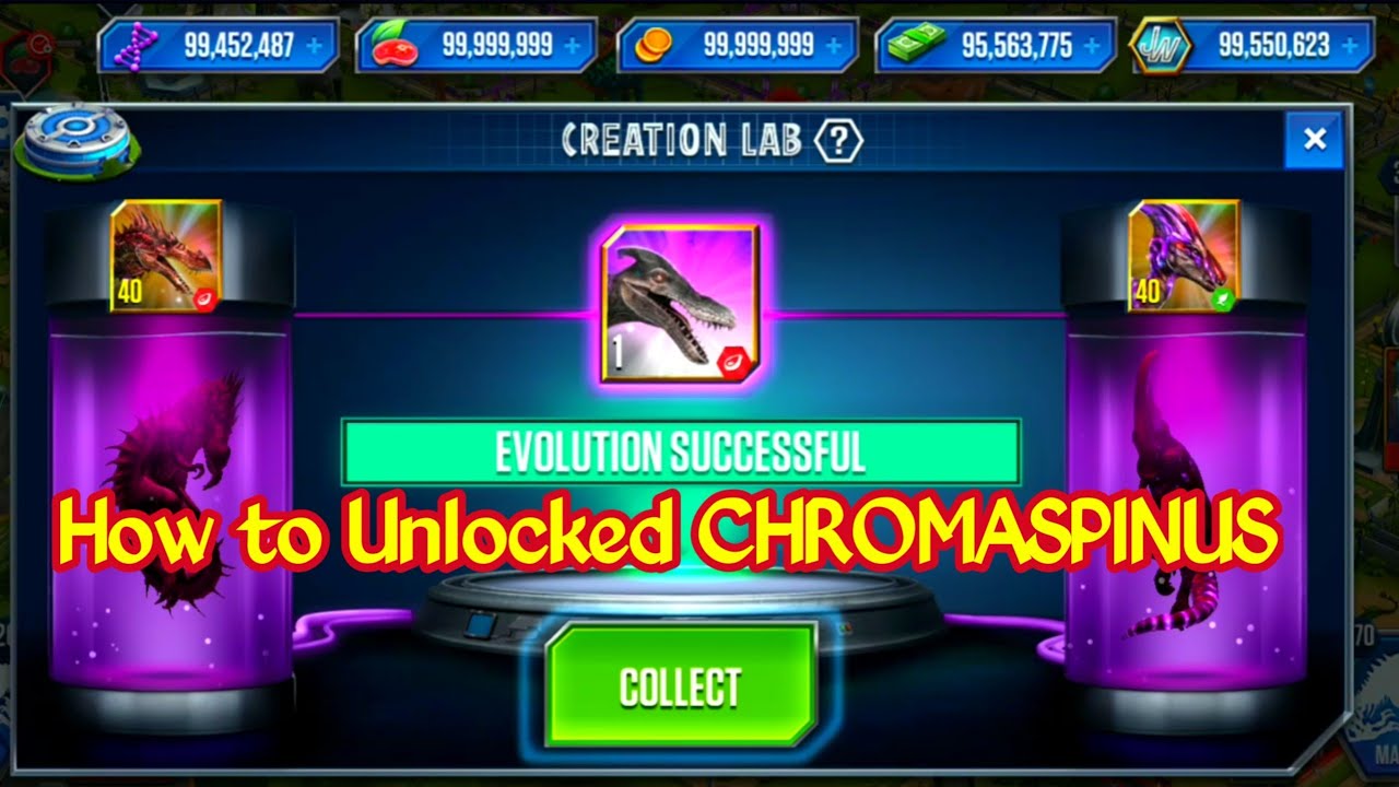 How to Unlocked CHROMASPINUS | Jurassic World The Game - YouTube