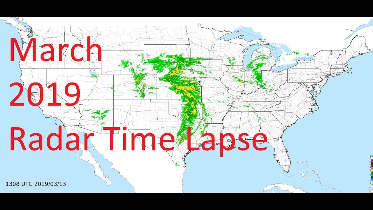March 2019 US Weather Radar Time Lapse Animation - YouTube