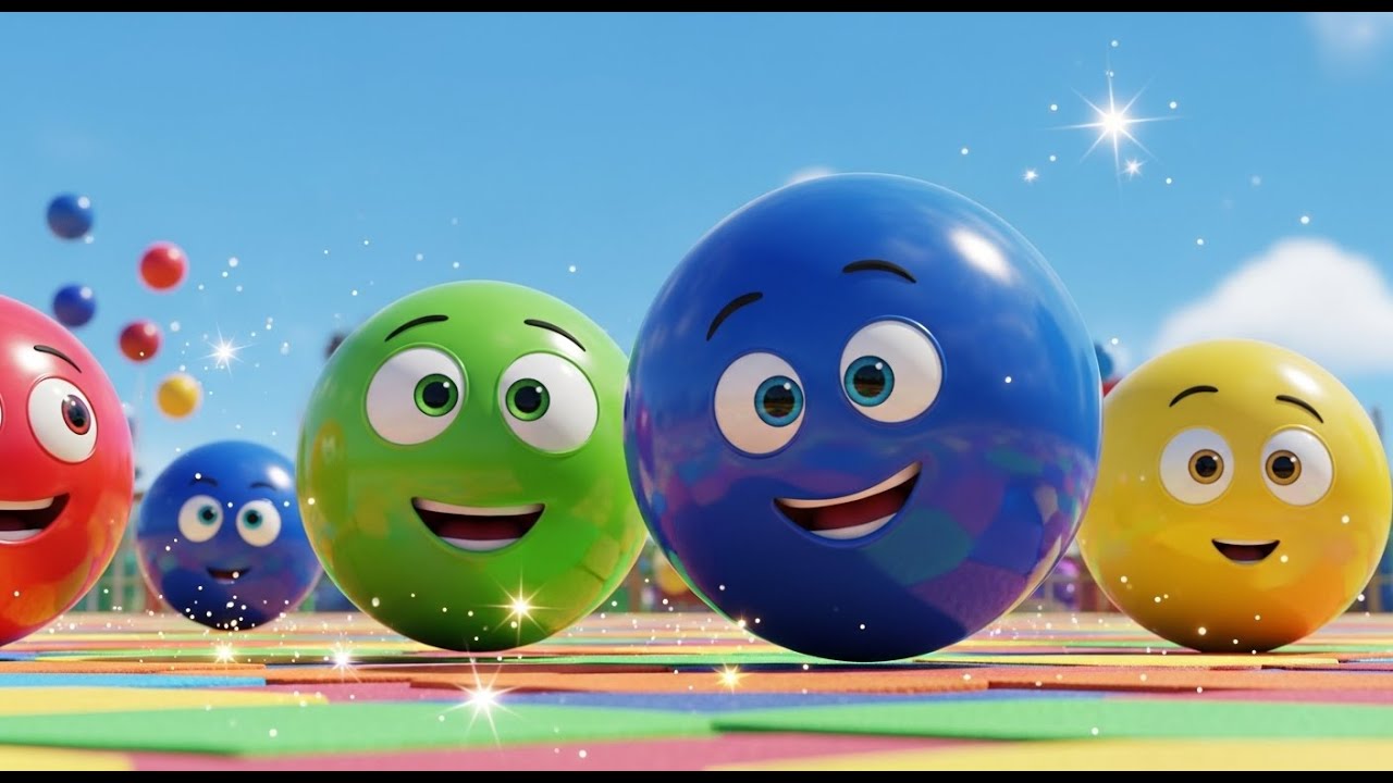 Learn Colors with Bouncing Balls ⚽🎾 | Fun Colors Song for Kids ...
