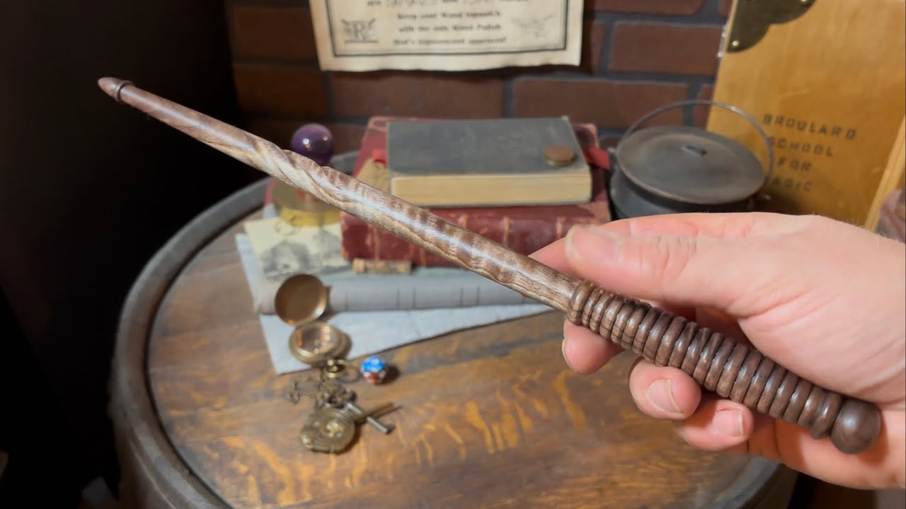 Making a Black Walnut Bespoke Wand - YouTube