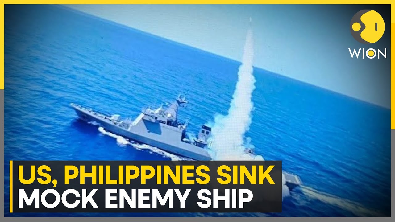 US and Philippines forces sink mock enemy ship near the disputed South ...