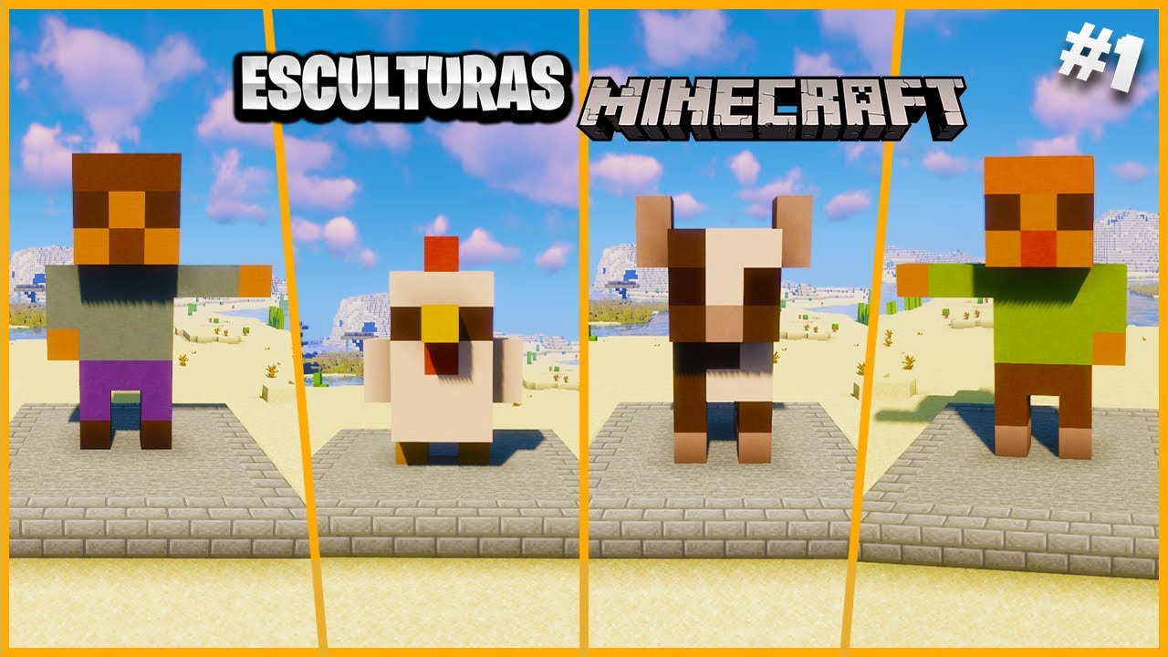 8 Mini-Esculturas para Decorar tu Mundo de Minecraft! - YouTube