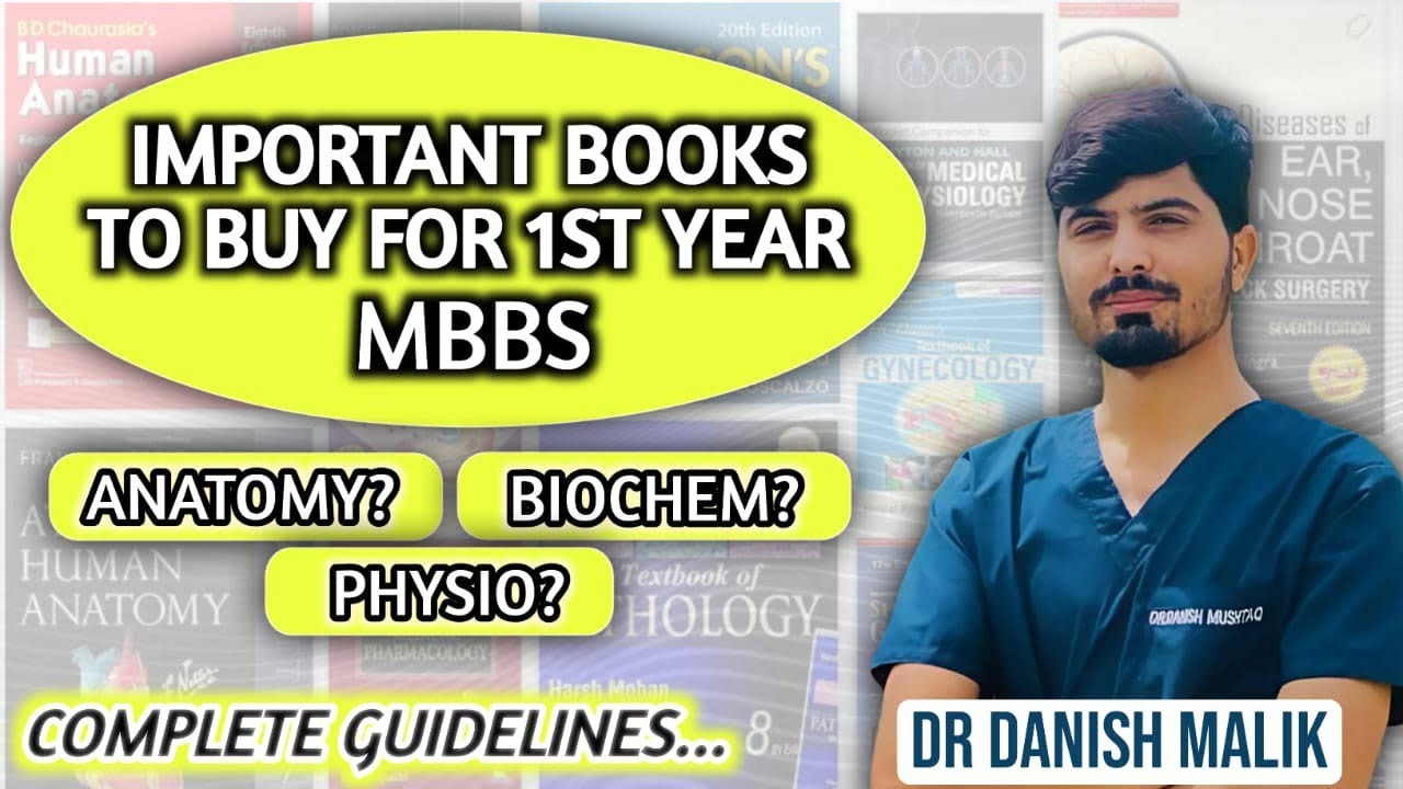 MUST BOOKs for first year MBBS || Exclusive guidelines - YouTube