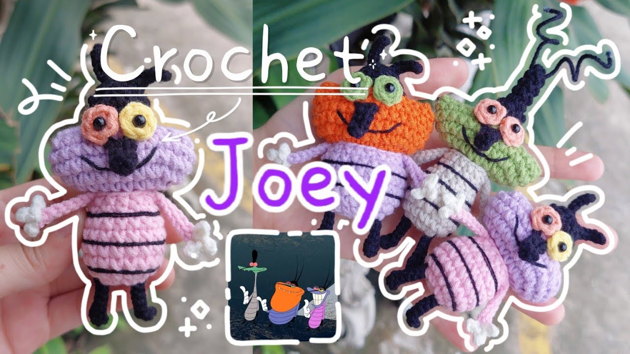 Crochet JOEY COCKROACH | Crochet OGGY AND THE COCKROACHES | Móc len ...
