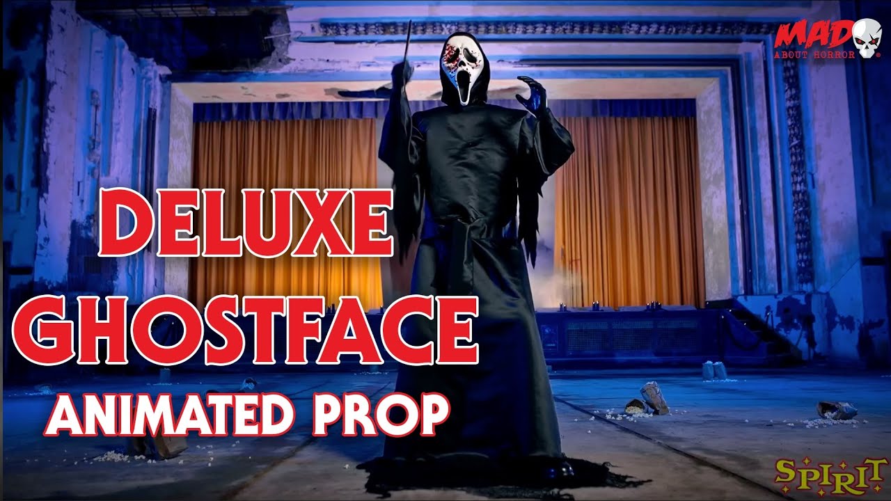 6ft Deluxe Ghostface Animated Prop - YouTube