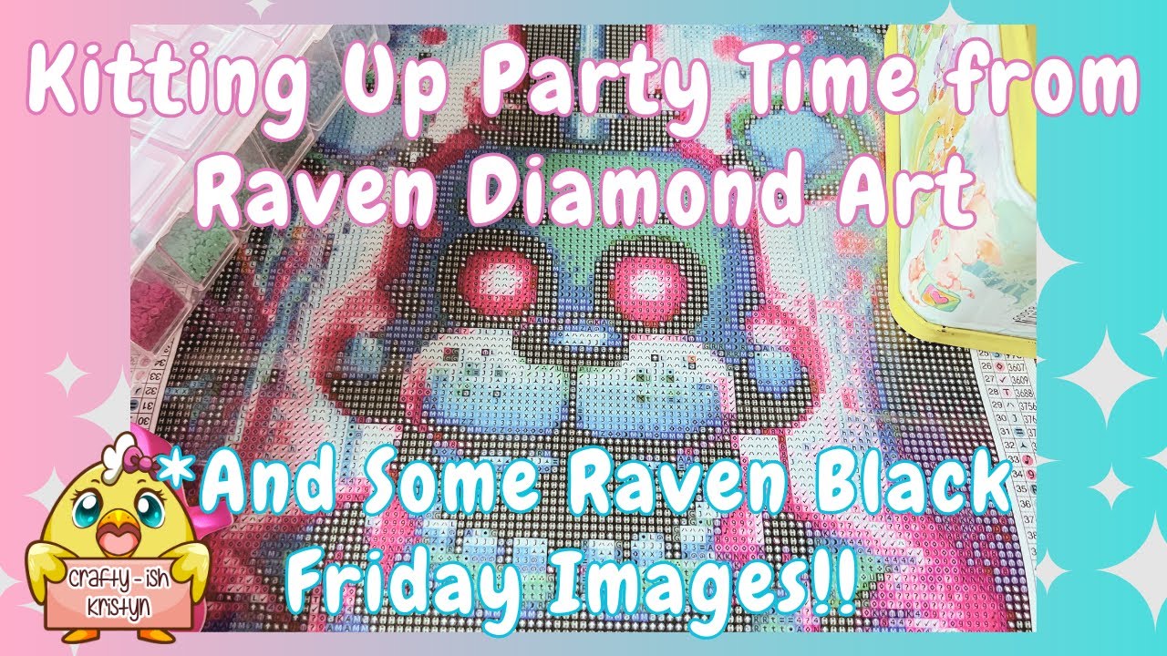 Diamond Painting Kit Up | Party Time from Raven Diamond Art & Black ...