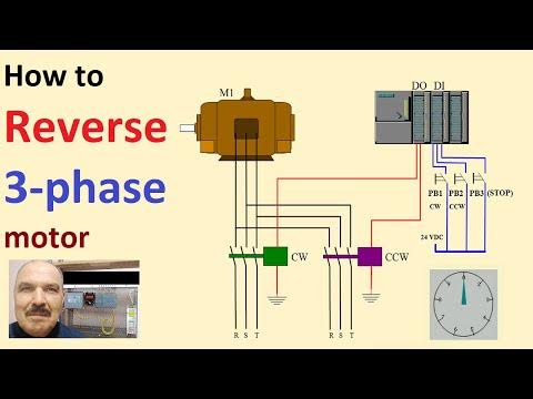 Controlling a 3-phase motor to run clockwise and counterclockwise - YouTube