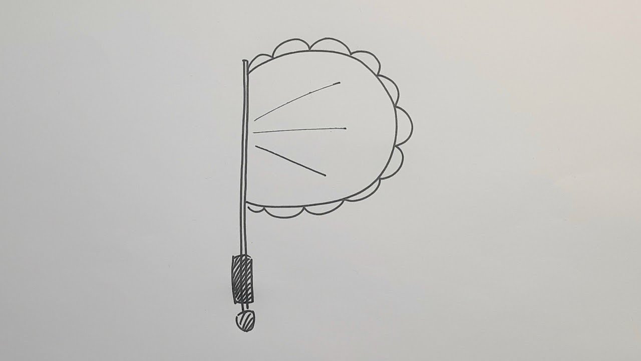 How to draw a hand fan step by step || Hand fan drawong easy || easy to ...