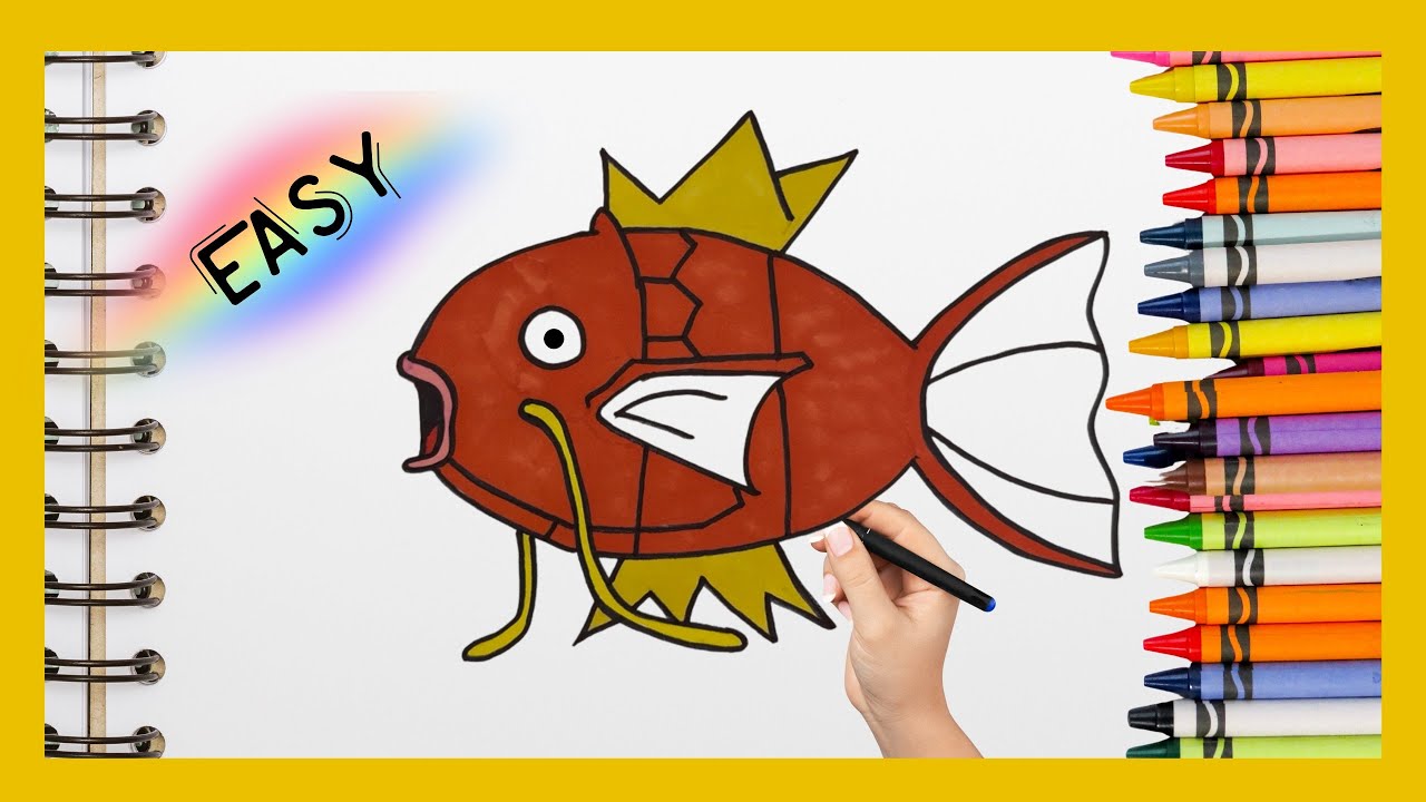 How to Draw & Color Magikarp | Easy Pokémon Drawing Tutorial for ...