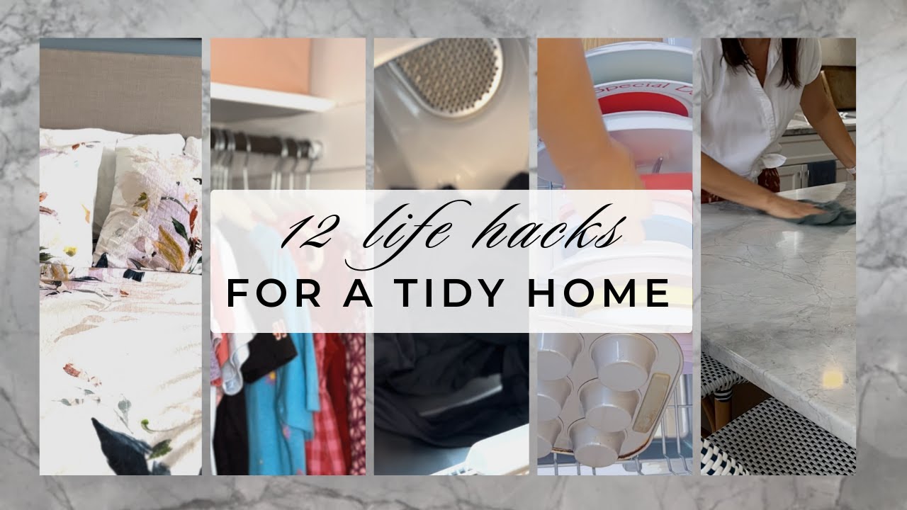TIDY HOME HACKS l 12 Things to Do Everyday to Keep Your Home Tidy - YouTube
