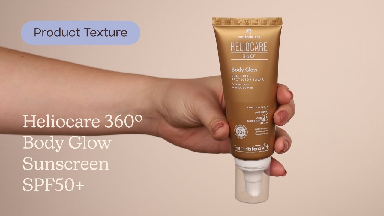 Heliocare 360º Body Glow Sunscreen SPF50+ Texture | Care to Beauty ...