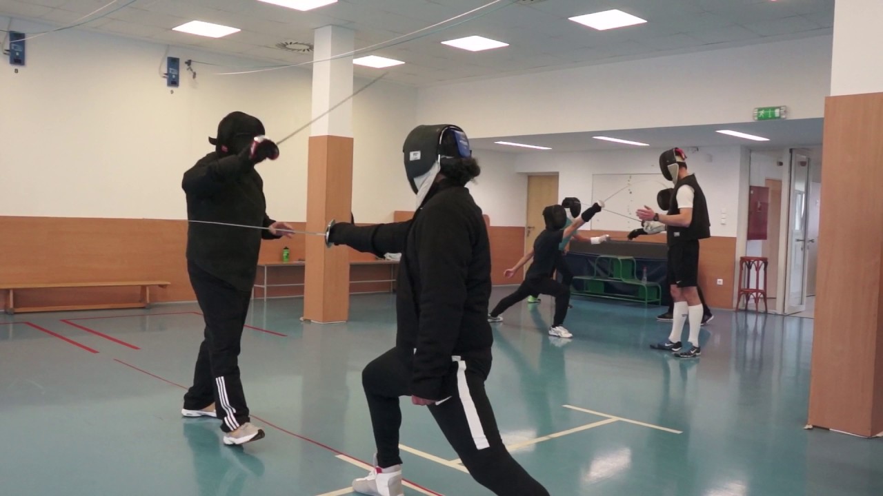 Sabre Feint attack lunge - YouTube
