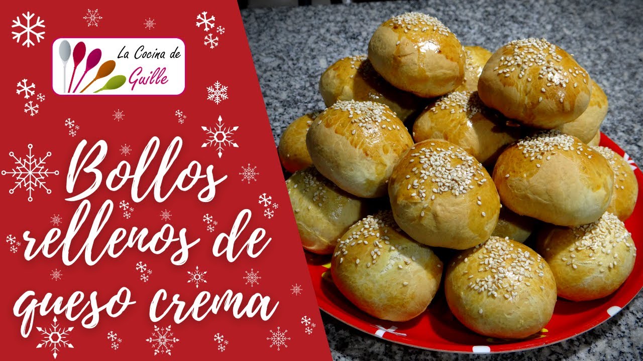 BOLLOS RELLENOS DE QUESO CREMA - YouTube