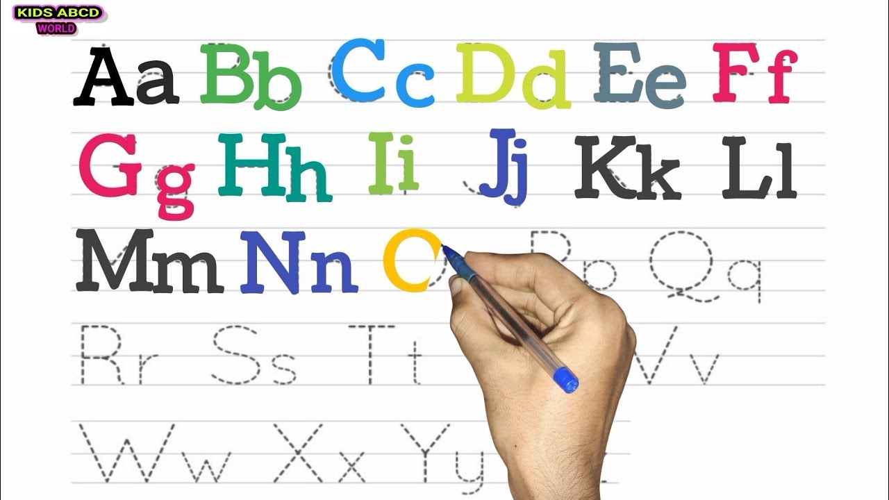 How To Write Small And Capital Letter ABCD | Abcd कैसे लिखे | Alphabet ...