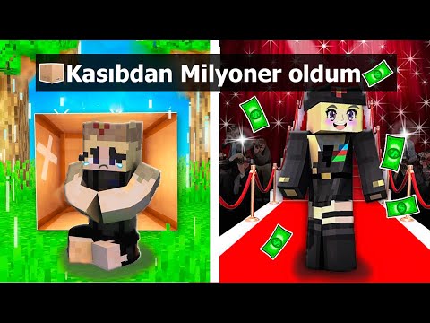 😰Kasıbdan MİLYONER OLDUM Minecraft ! 😎100% gülməli video