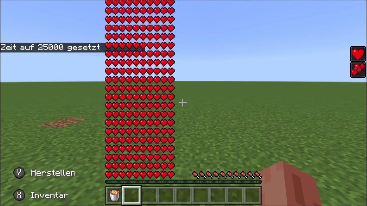 unendlich Herzen in Minecraft | ohne Comandblöcke - YouTube
