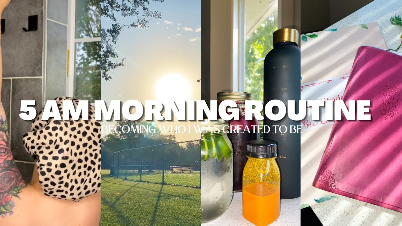 5 AM MORNING ROUTINE (productive, self care, discipline, god motivation ...