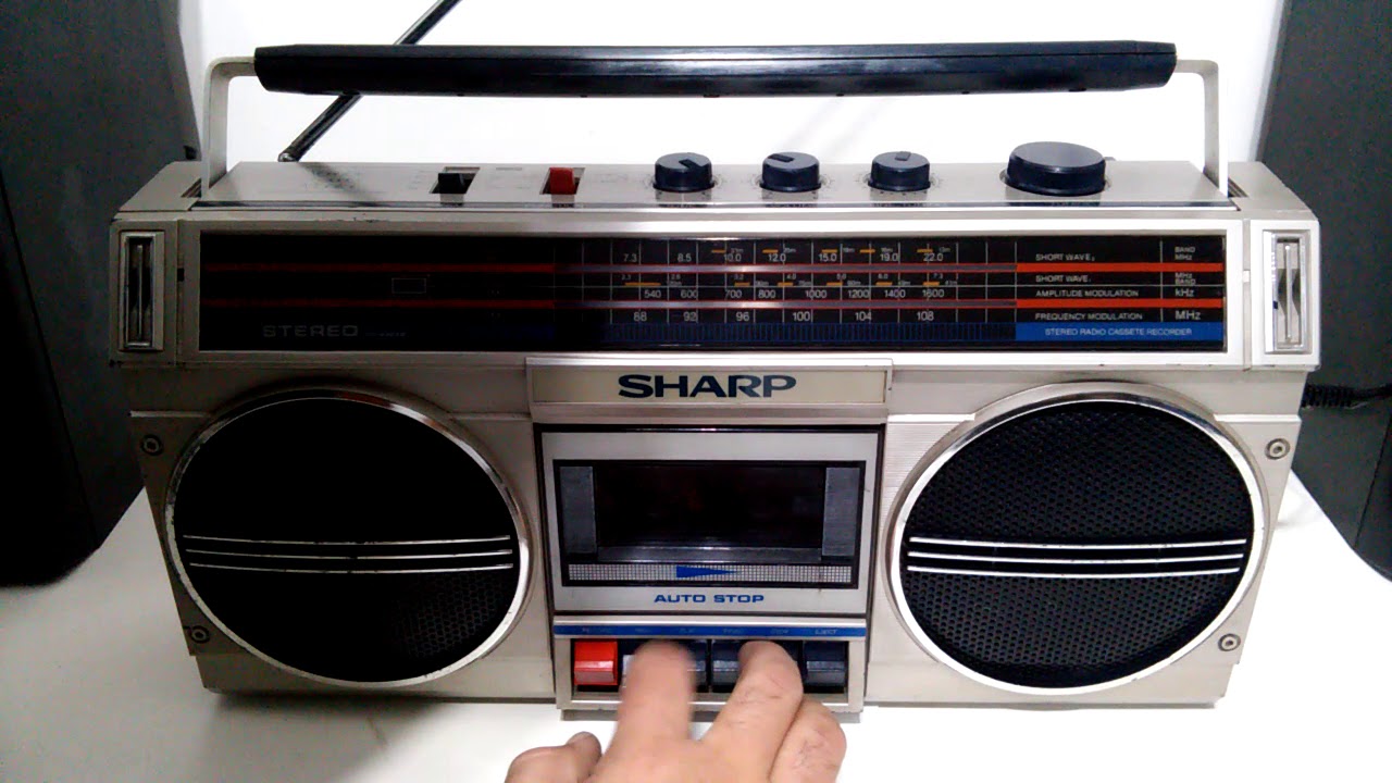 BOOMBOX SHARP GF-4343B (#2) Rádio Gravador Estéreo RESTAURADO - YouTube