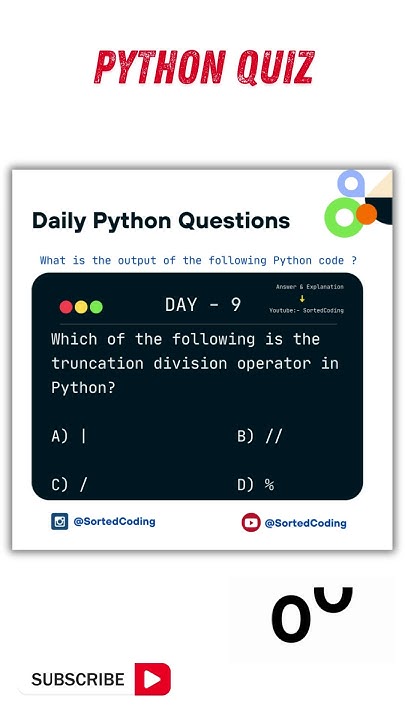 Daily Python MCQS - Day 9 #python #mcq - YouTube