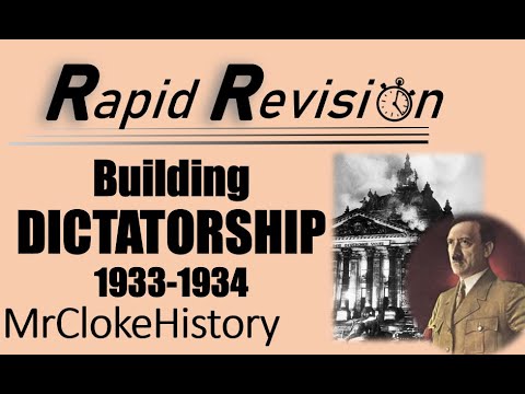 GCSE History Rapid Revision- Building Dictatorship 1933-34 - YouTube