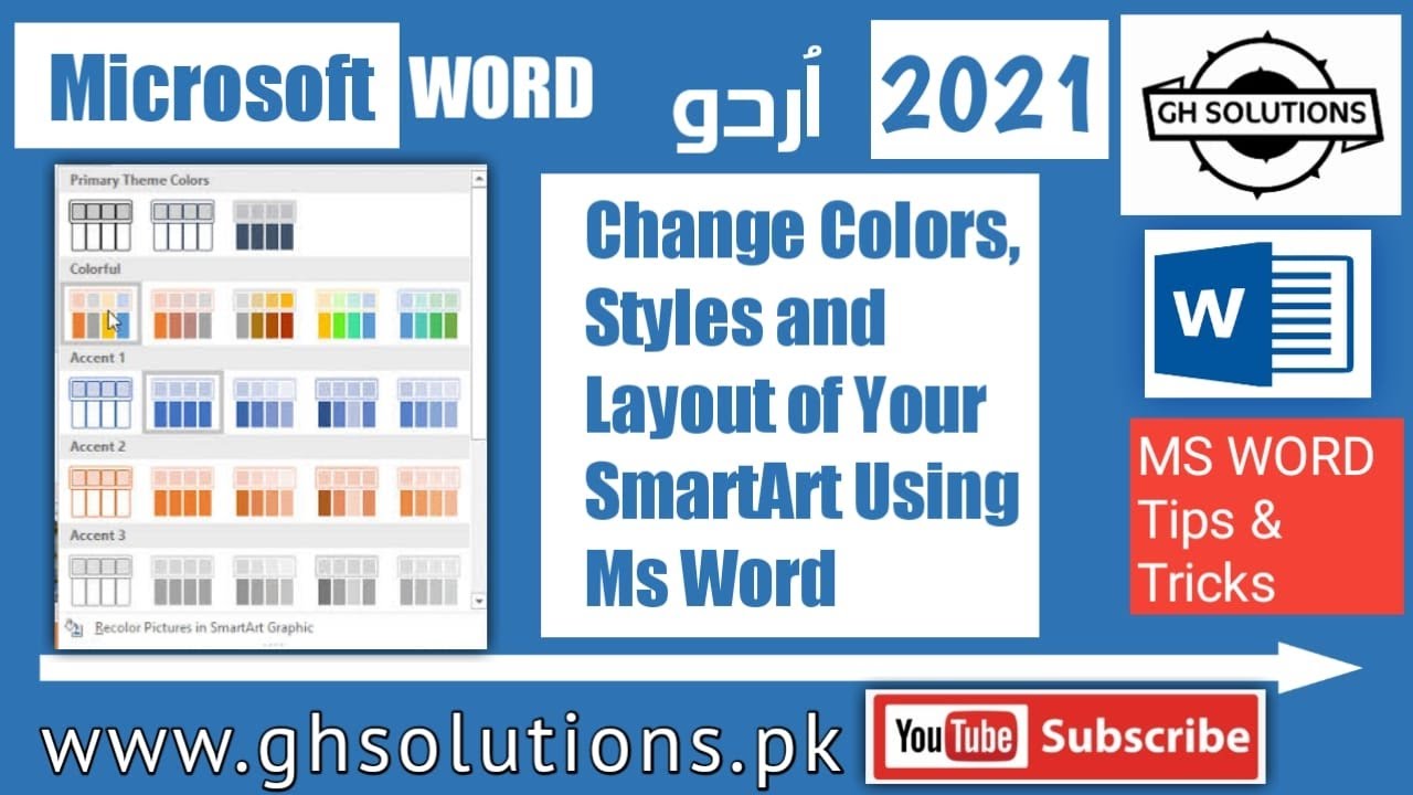 Change Colors Styles And Layout Of Your SmartArt Using MS Word YouTube change-colors-styles-and-layout-of-your-smartart-using-ms-word-youtube