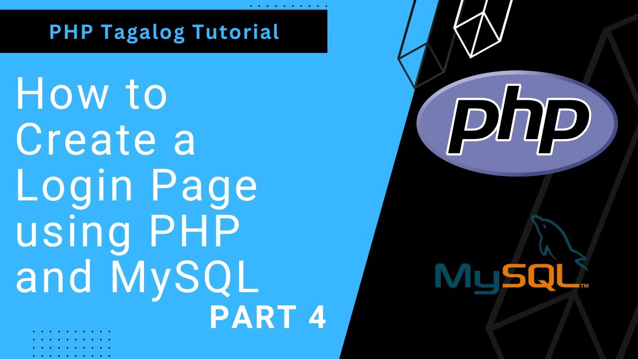 Php Tagalog How To Create A Login Page Using Php And Mysql Part 4 0441