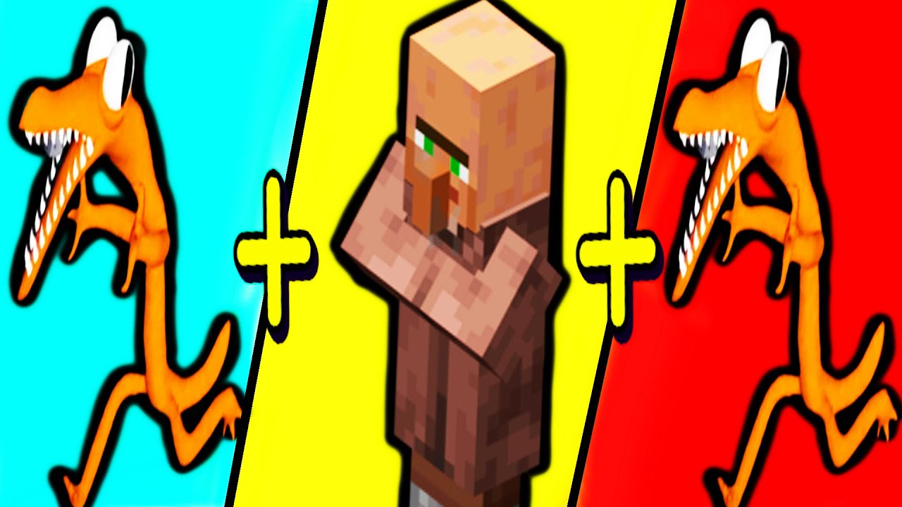 Orange Rainbow Friends + Villager + Orange Rainbow Friends = ??? - YouTube