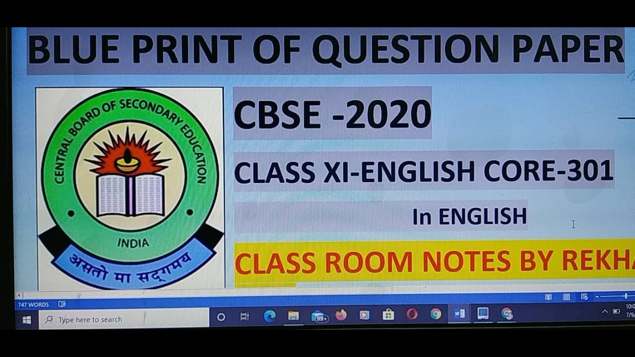 XI CLASS ENG CORE 301,BLUE PRINT AND MARKING SCHEME 2020-21 EXPLANATION ...