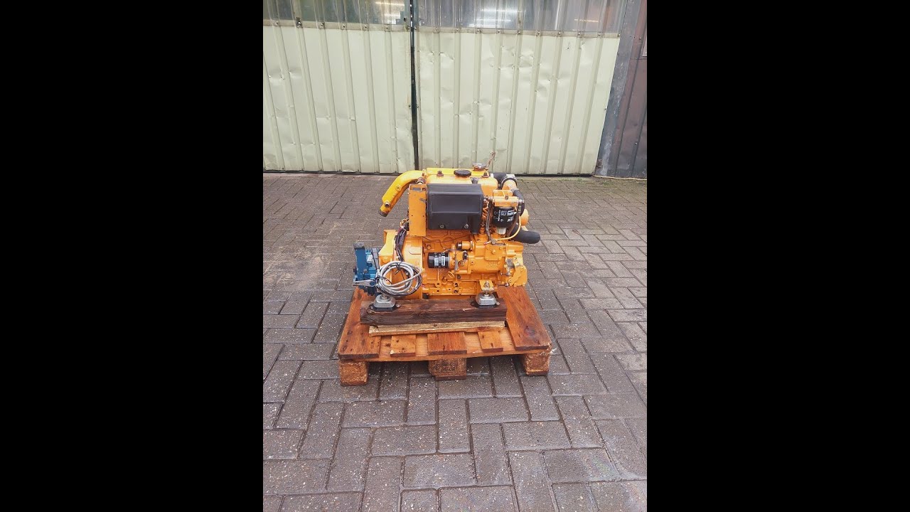 Vetus M3.10 binnenboordmotor te koop 22pk - YouTube